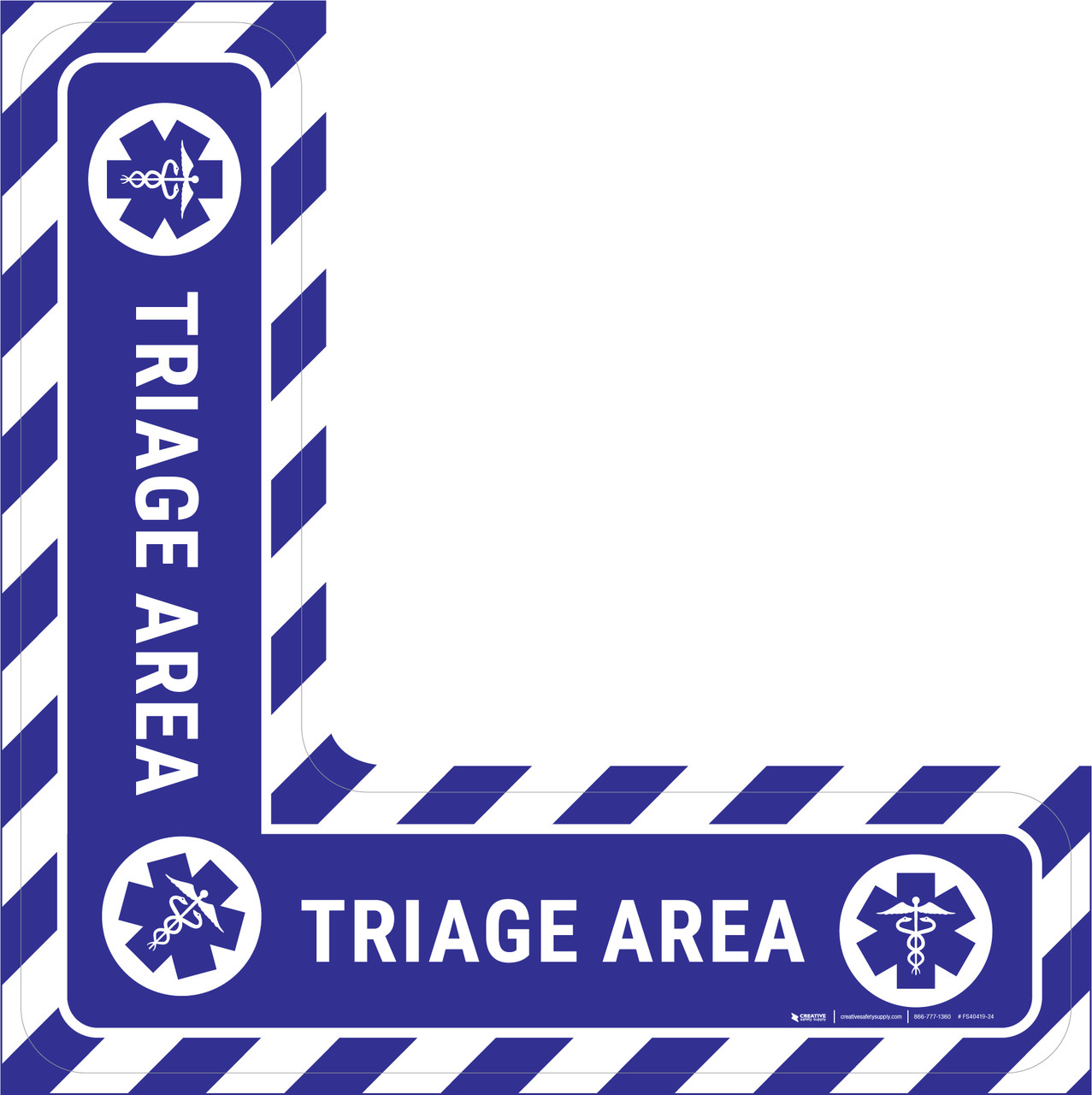Triage Area - Floor Sign Corner