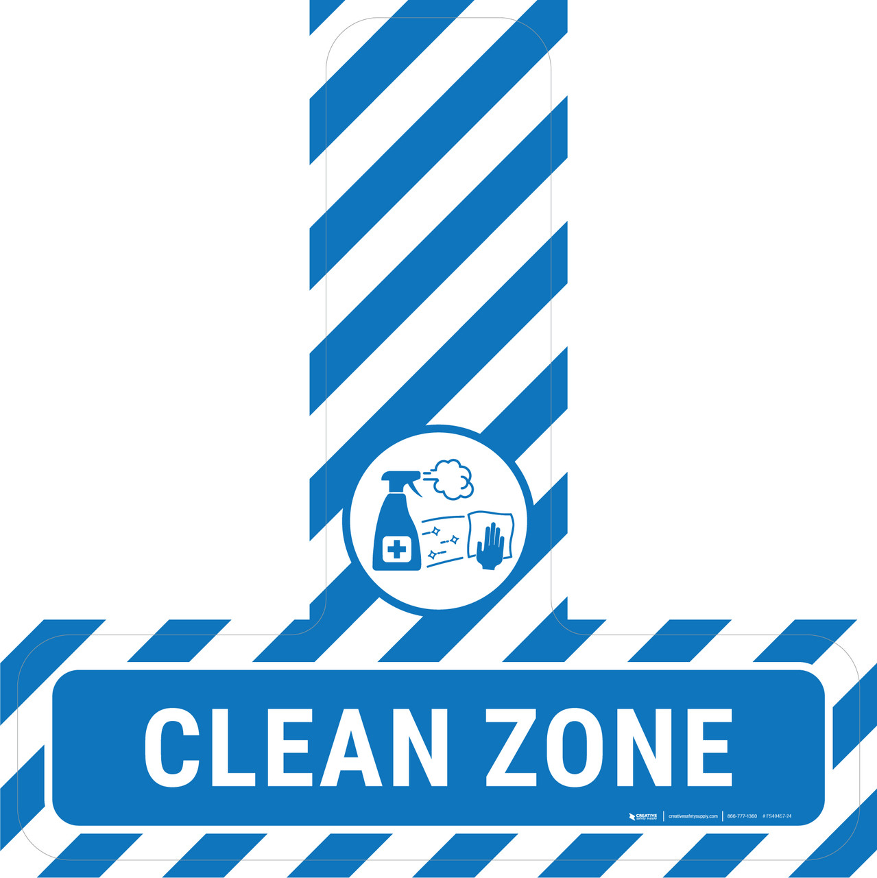 Clean Zone - Floor Sign T's