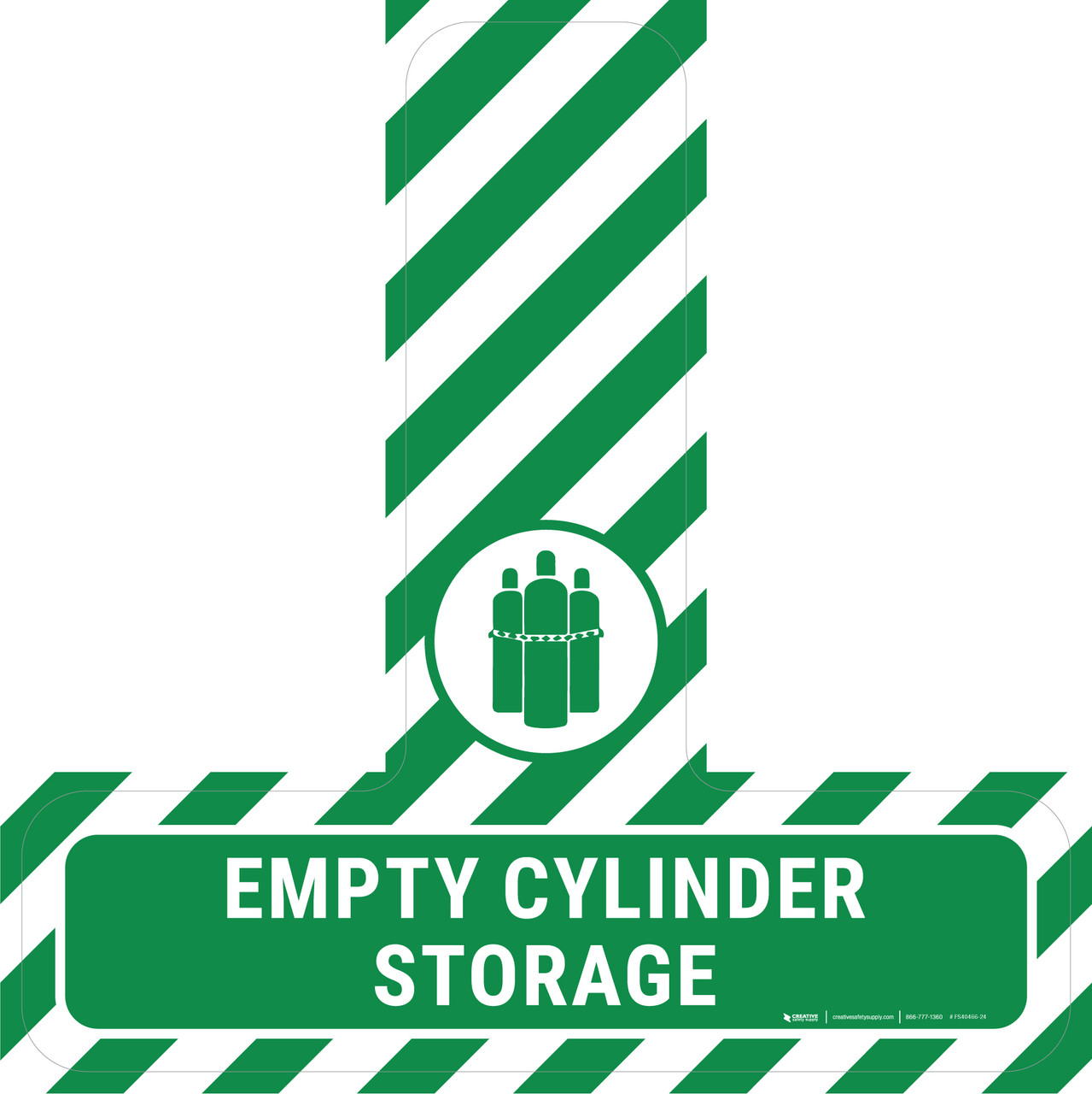 Empty Cylinder Storage - Floor Sign T's | Creative Safety Supply