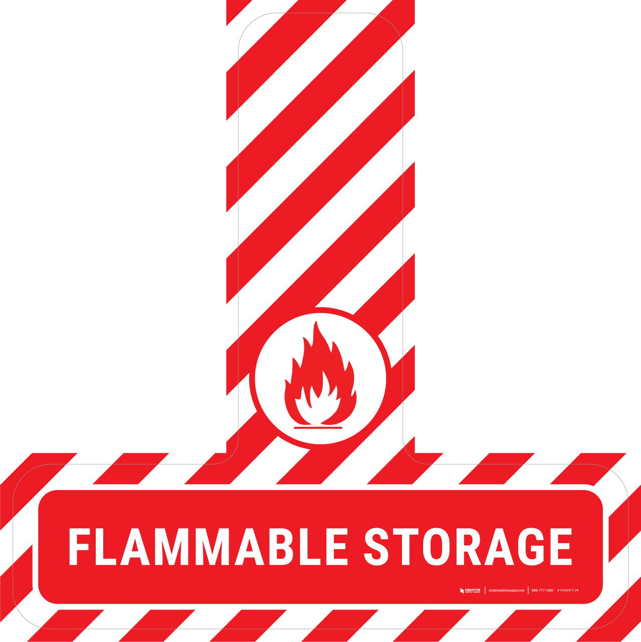 Flammable Storage - Floor Sign T's