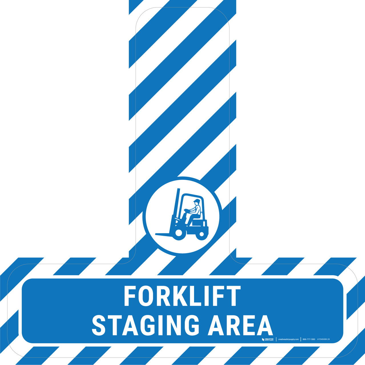 Forklift Staging Area - Floor Sign T's | Creative Safety Supply