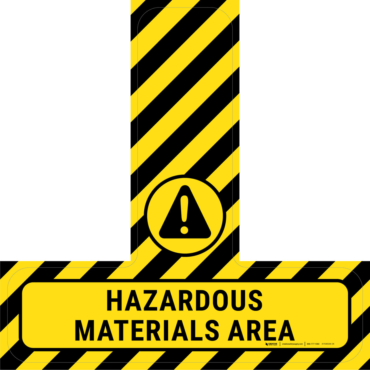 Hazardous Materials Area - Floor Sign T's