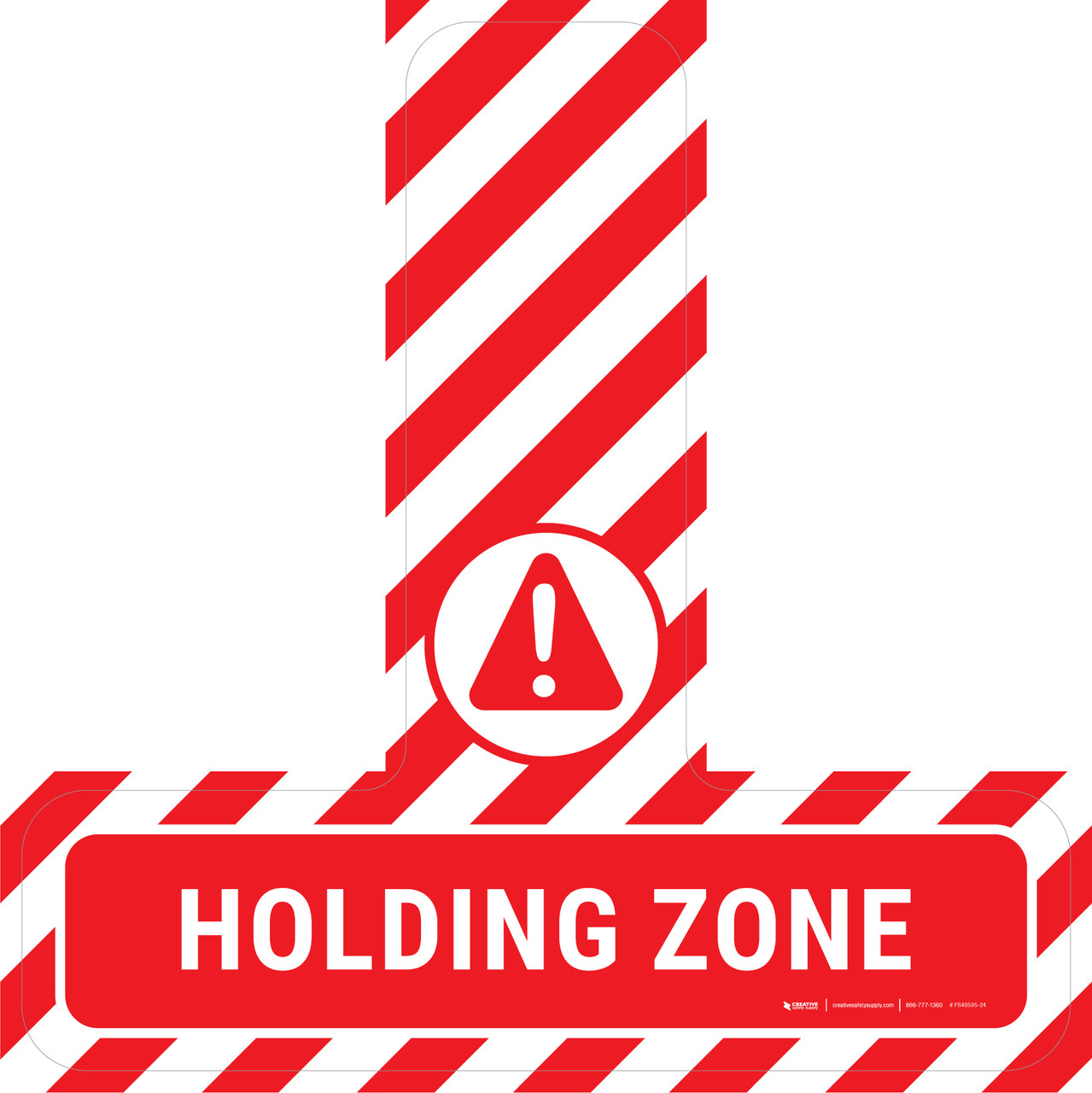 Holding Zone - Floor Sign T's | Creative Safety Supply