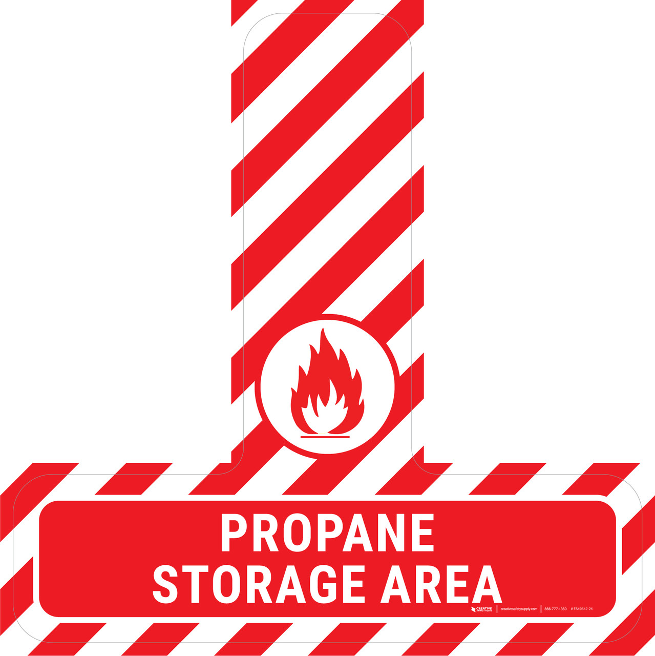 Propane Storage Area - Floor Sign T's