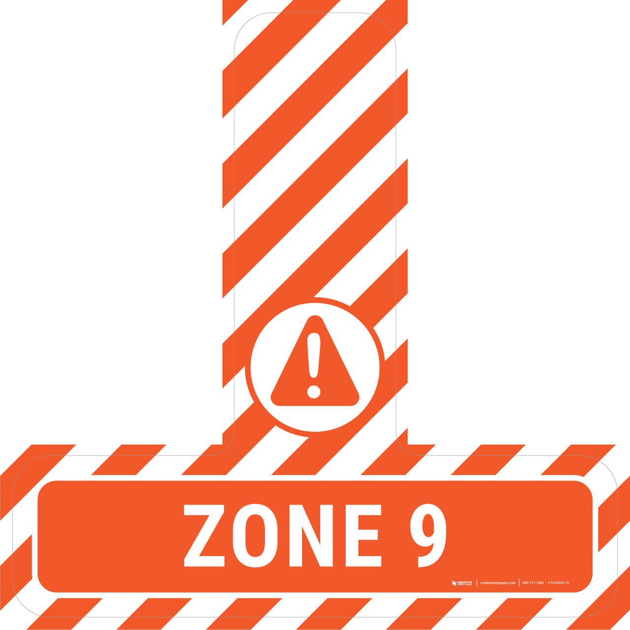 Zone 9 - Floor Sign T's | Creative Safety Supply