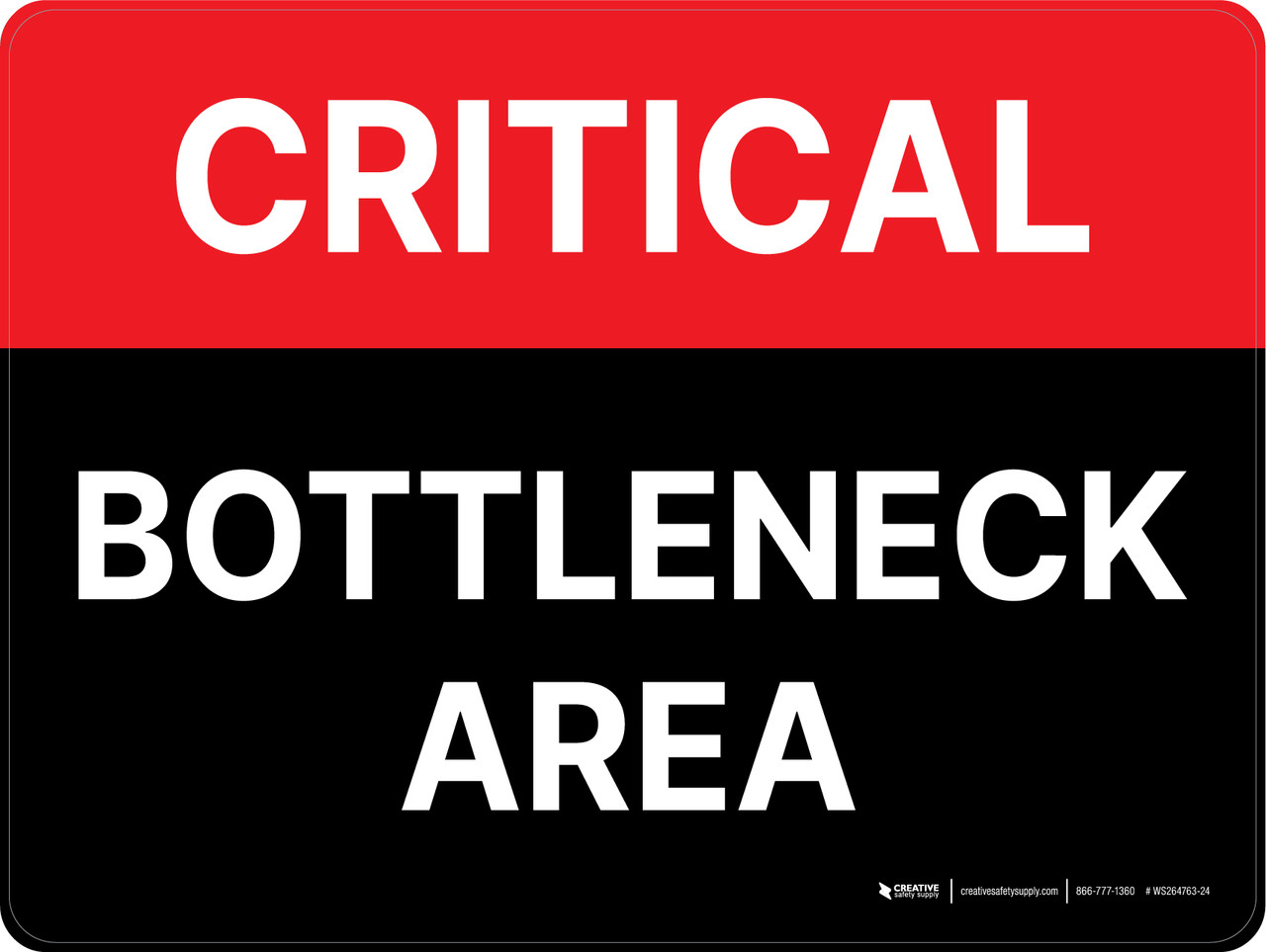 Critical Bottleneck Area Landscape - Wall Sign
