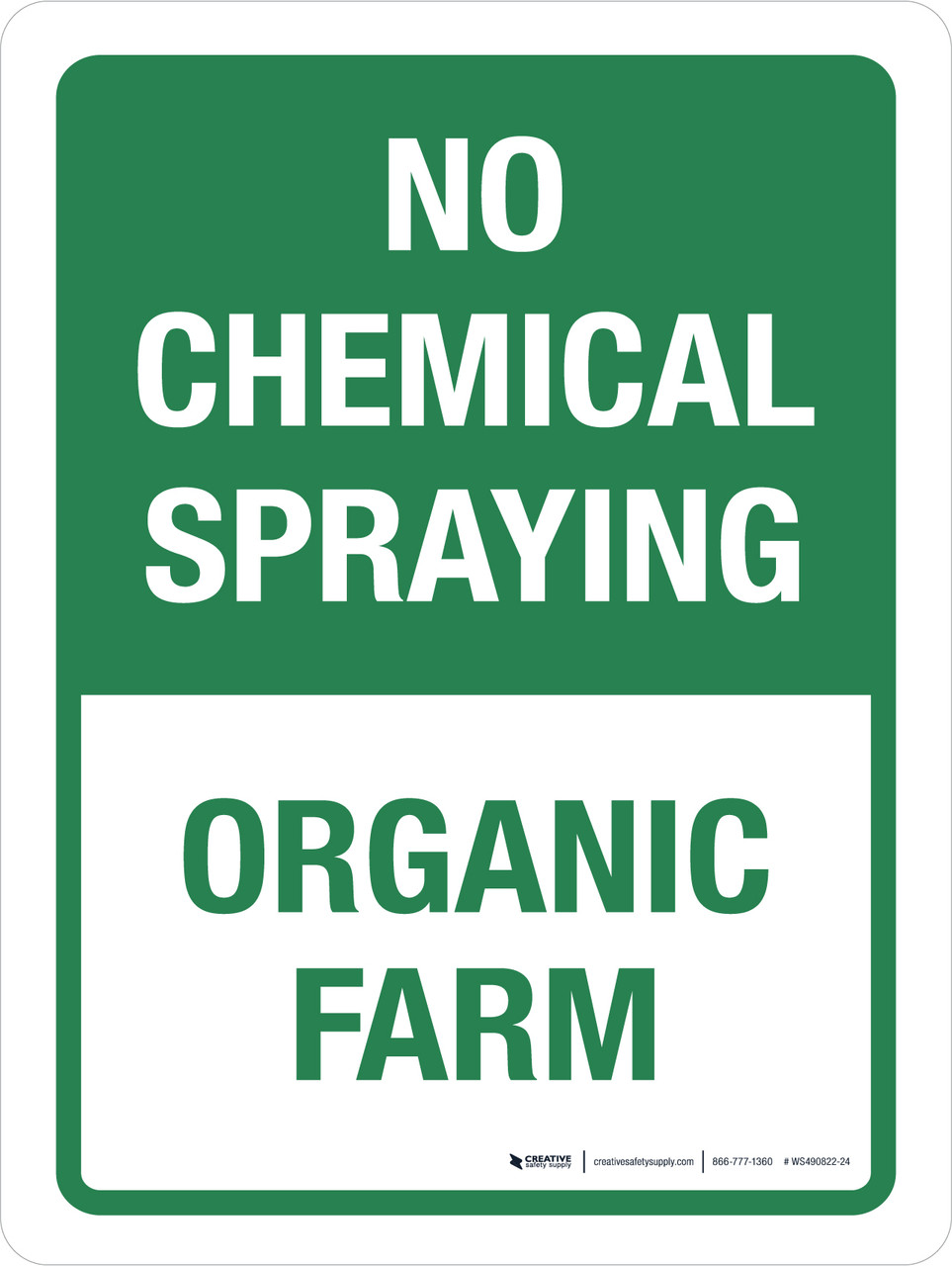 No Chemical Spraying: Organic Farm Portrait - Wall Sign | Creative ...