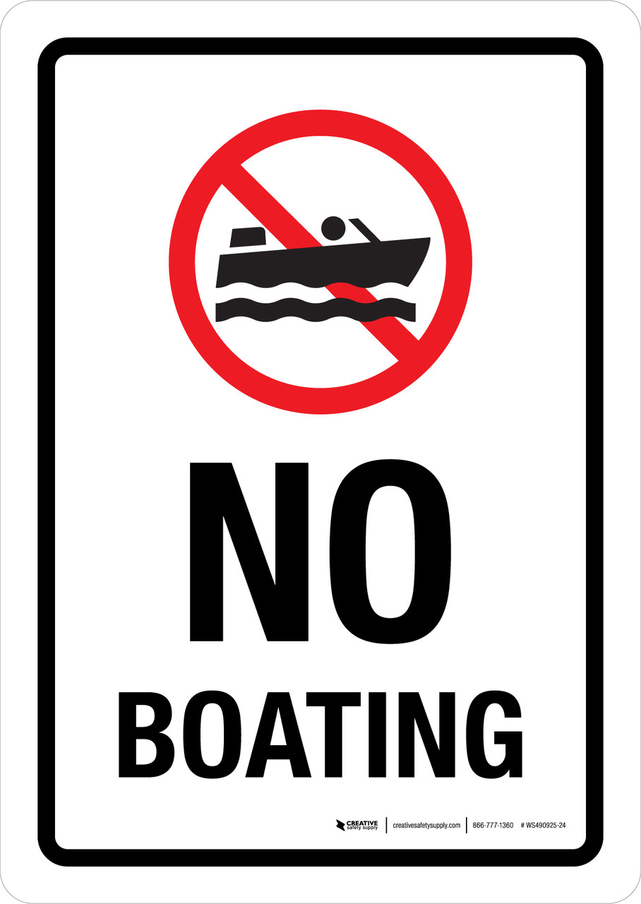 No Boating Portrait - Wall Sign