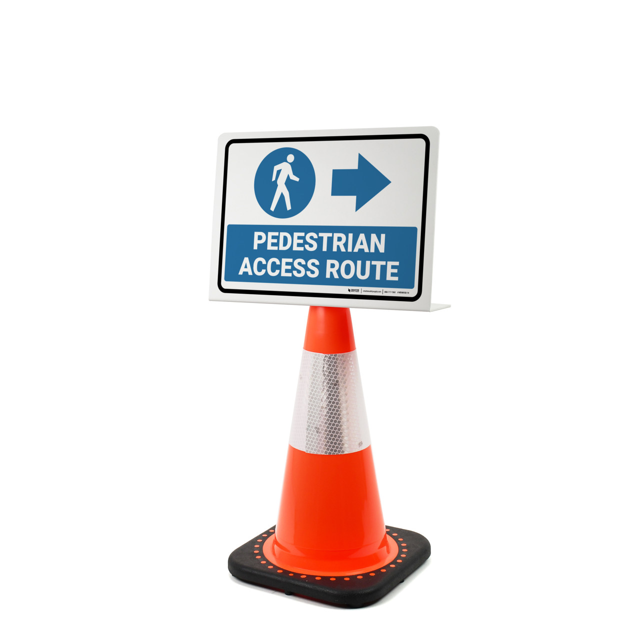 Pedestrian Access Route with Icon Arrow Right Landscape - Single-Sided ...