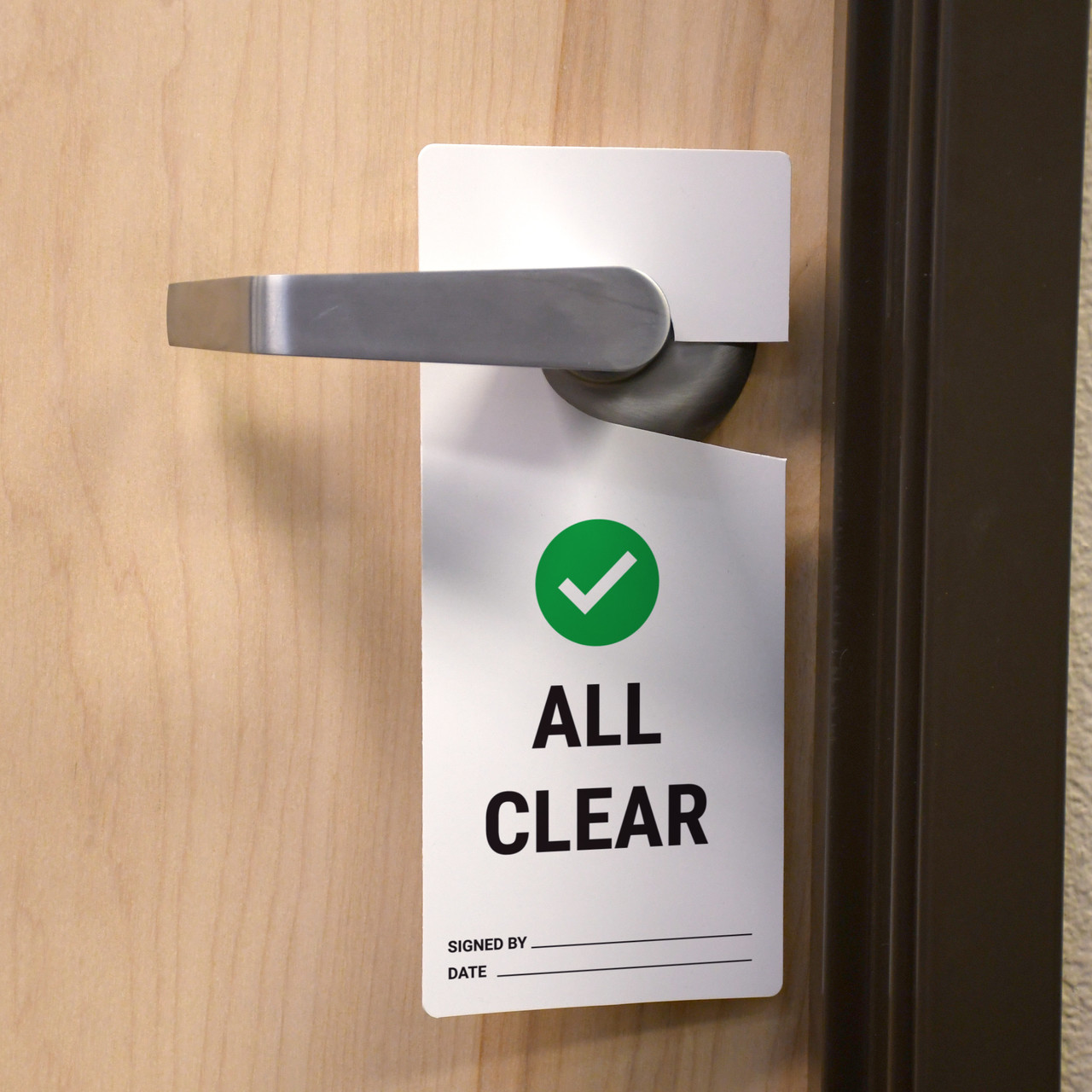 Door Handle Signs Door Hanger DOUBLE SIDED MDF Hardboard | Blank