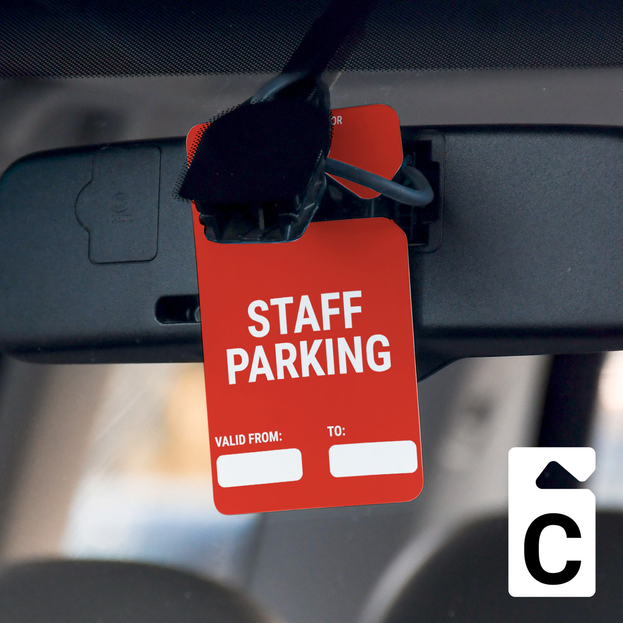 Staff Parking - Valid From/To - Car Permit Parking Tag | Creative ...