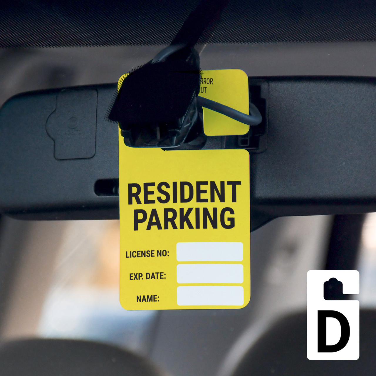 Resident Parking - License No/Exp Date/Name - Car Permit Parking Tag ...
