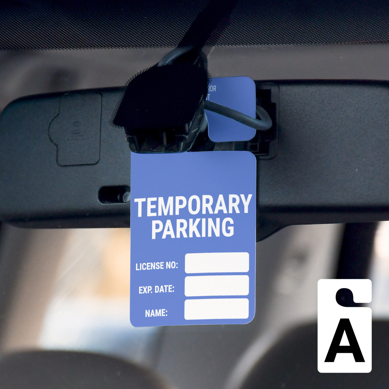 Temporary Parking - License No/Exp Date/Name - Car Permit Parking Tag