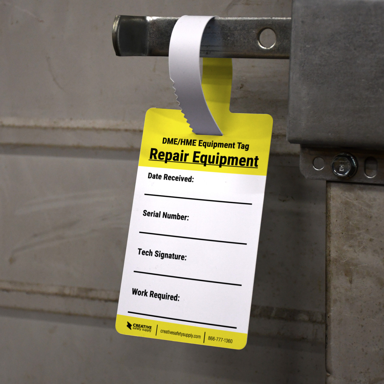 Repair DME/HME Equipment - Self-Locking Hang Tag | Creative Safety Supply