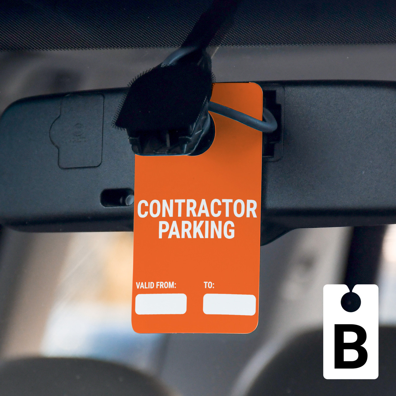 Contractor Parking - Valid From/To - Car Permit Parking Tag | Creative ...