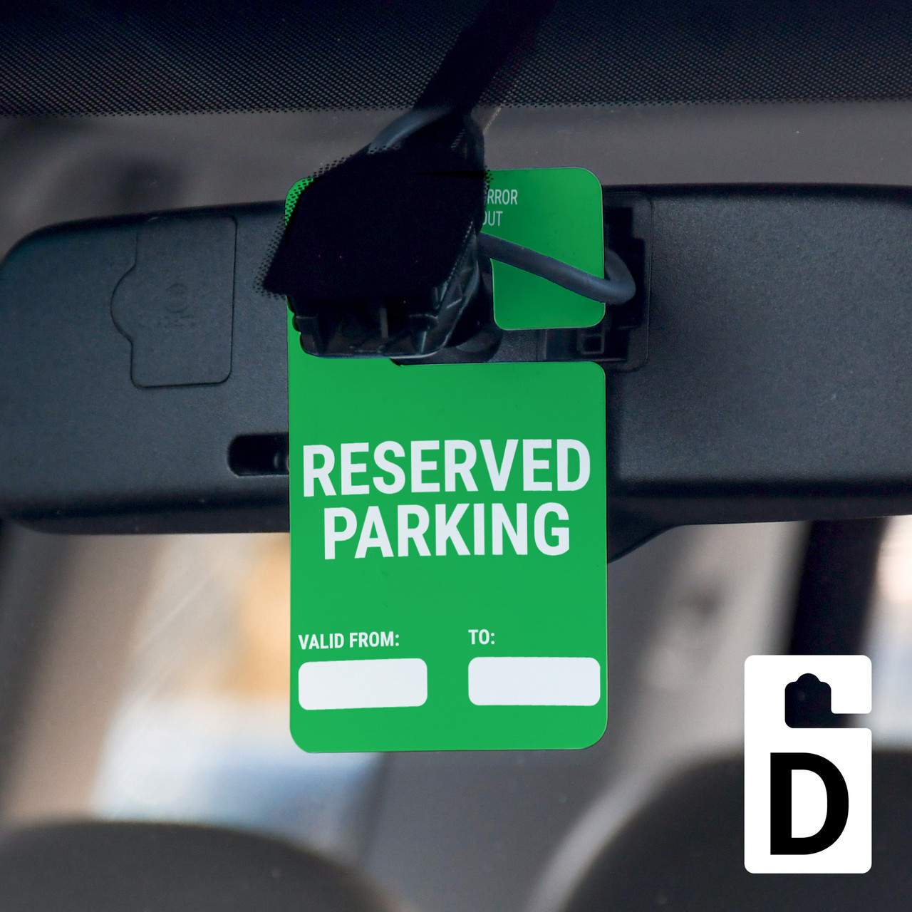 Reserved Parking - Valid From/To - Car Permit Parking Tag