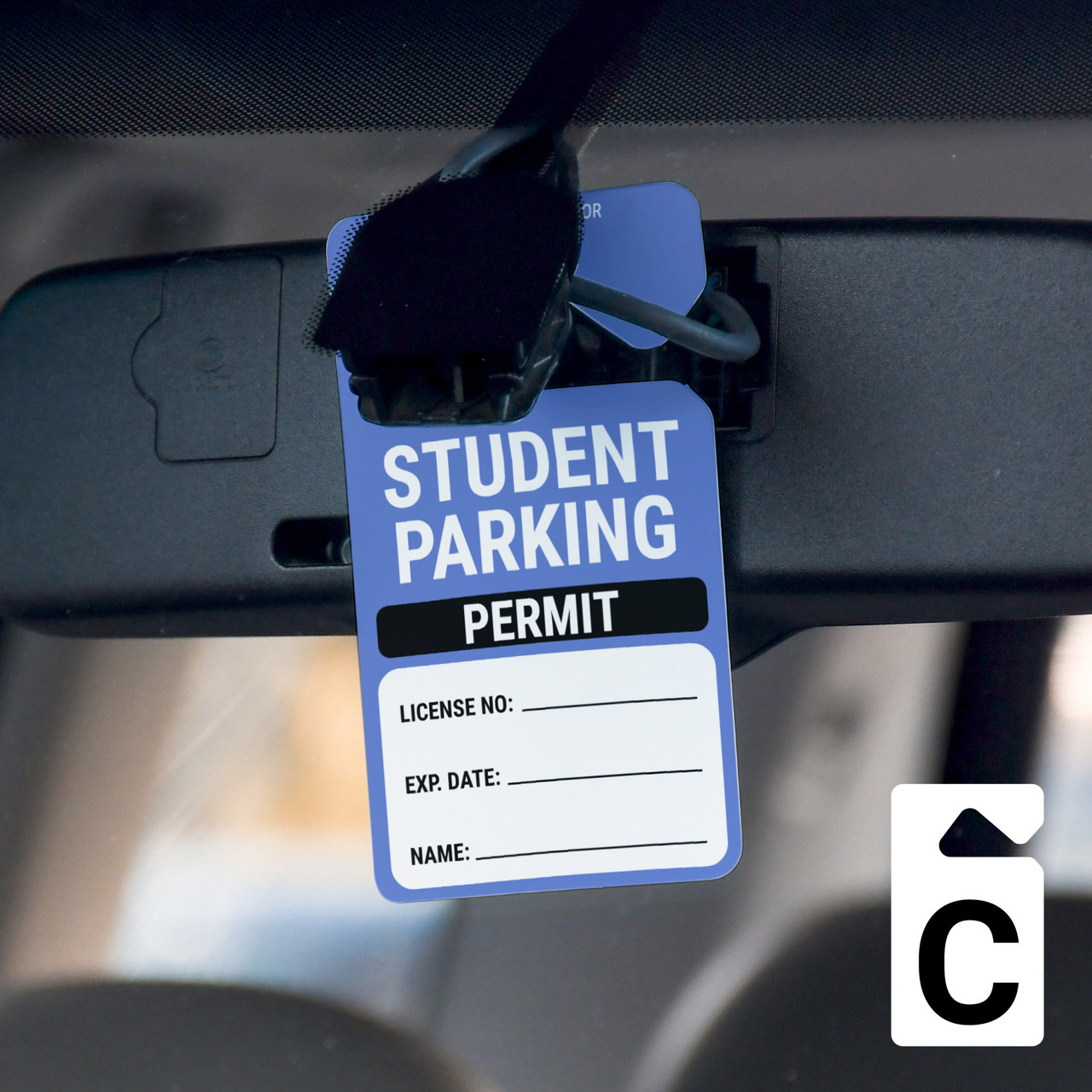 Student Parking Permit - License No/Exp Date/Name - Car Permit Parking ...