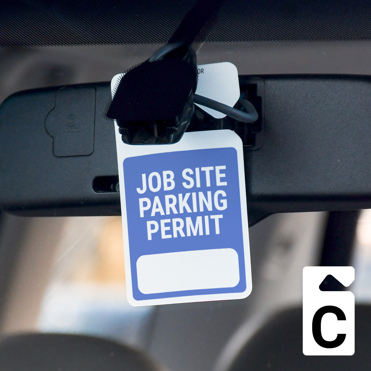Job Site Parking Permit - Write-on - Car Permit Parking Tag | Creative ...