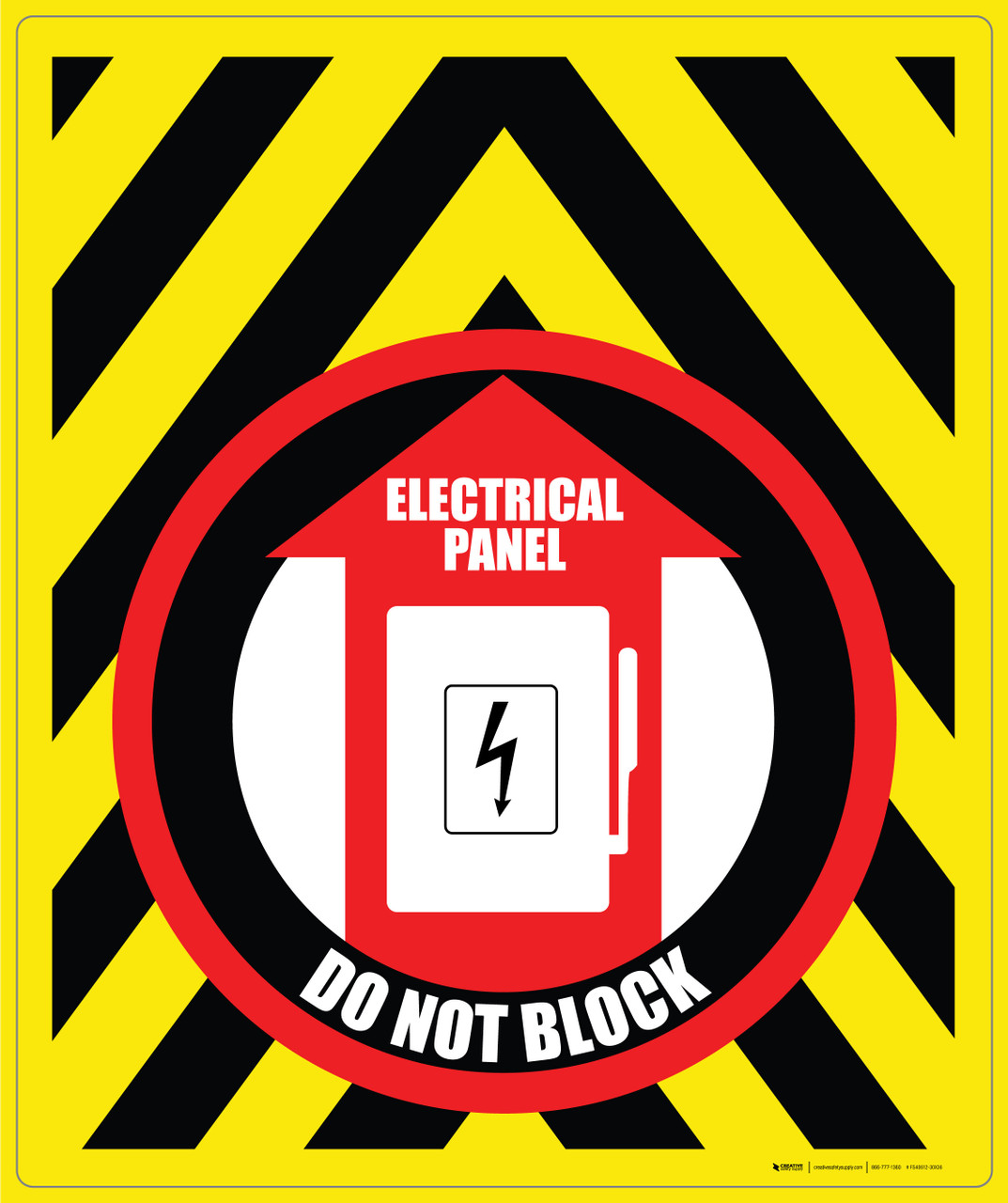 Electrical Panel: Do Not Block Portrait - Large Floor Sign