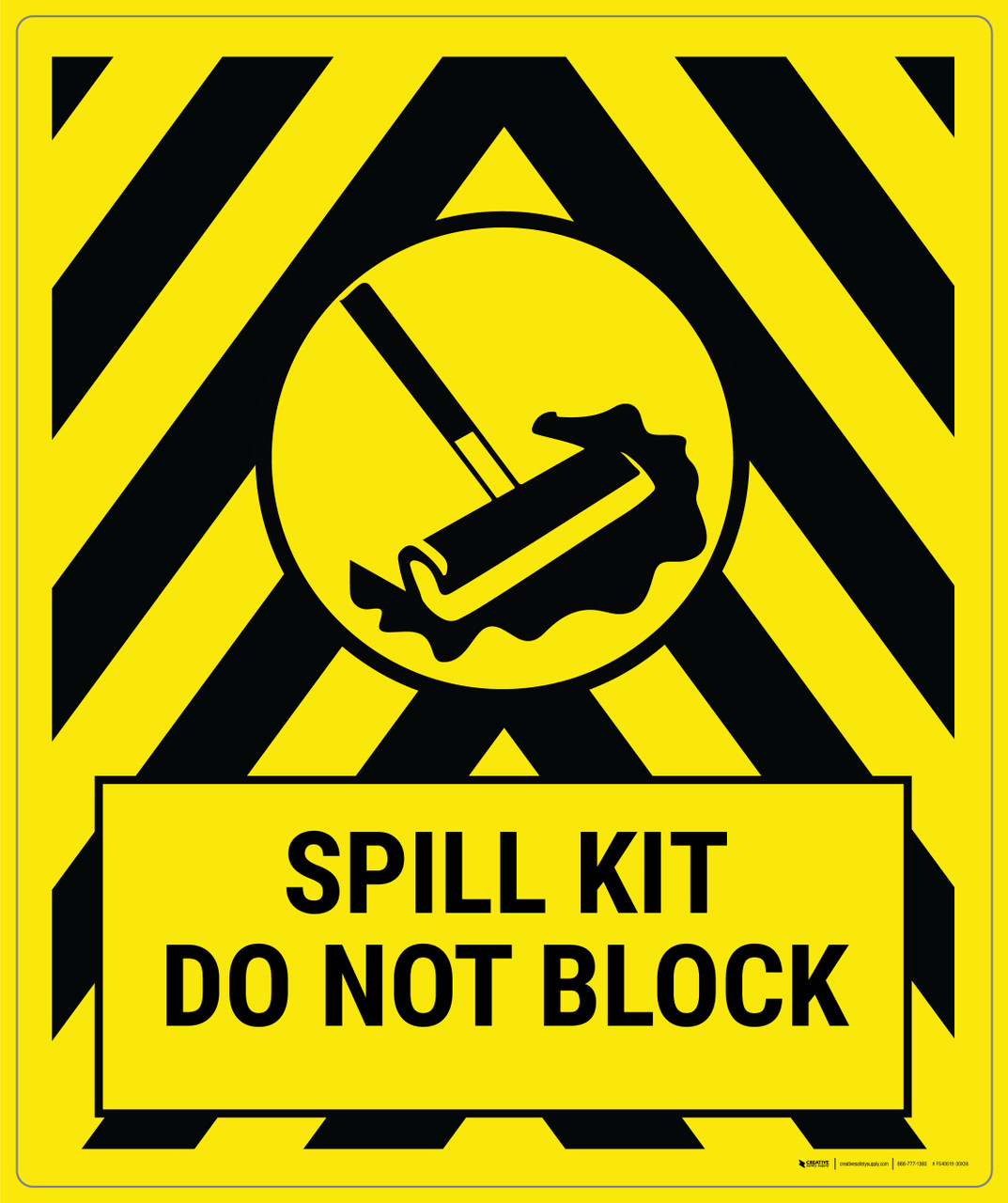 Spill Kit Do Not Block Portrait - Large Floor Sign