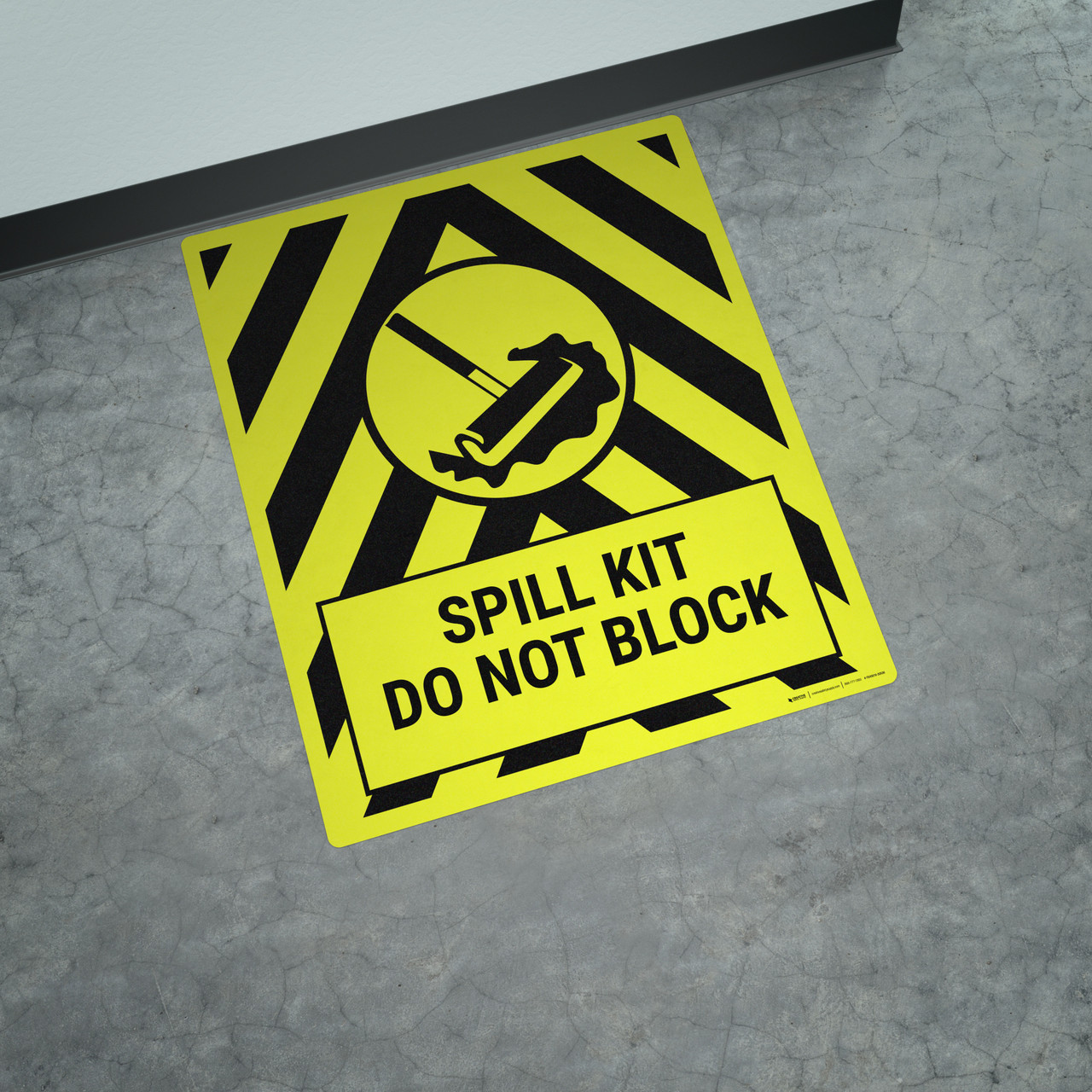 Spill Kit Do Not Block Portrait - Large Floor Sign
