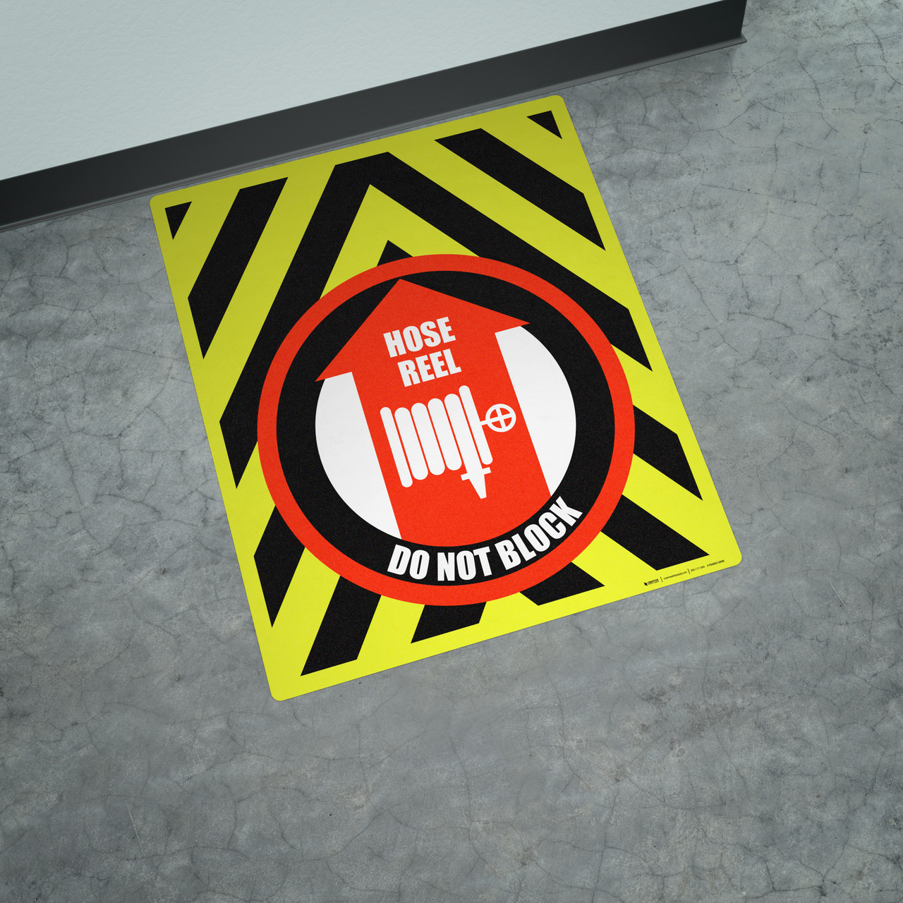 Hose Reel Do Not Block Portrait Large Floor Sign