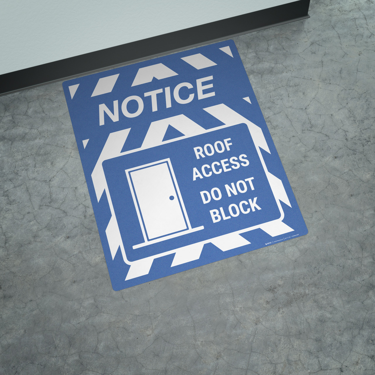 Notice Roof Access Do Not Block Portrait Large Floor Sign
