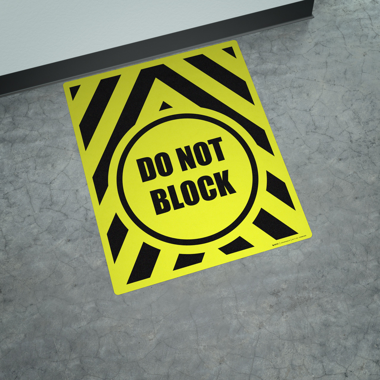 Do Not Block Yellow/Black Hazard Portrait - Large Floor Sign | Creative ...