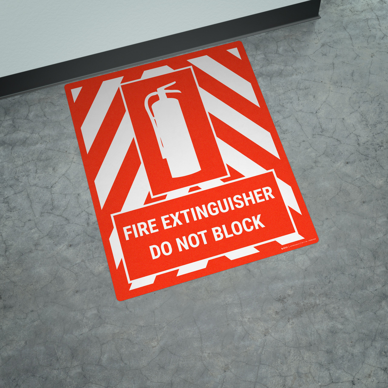 Fire Extinguisher Do Not Block Portrait Large Floor Sign