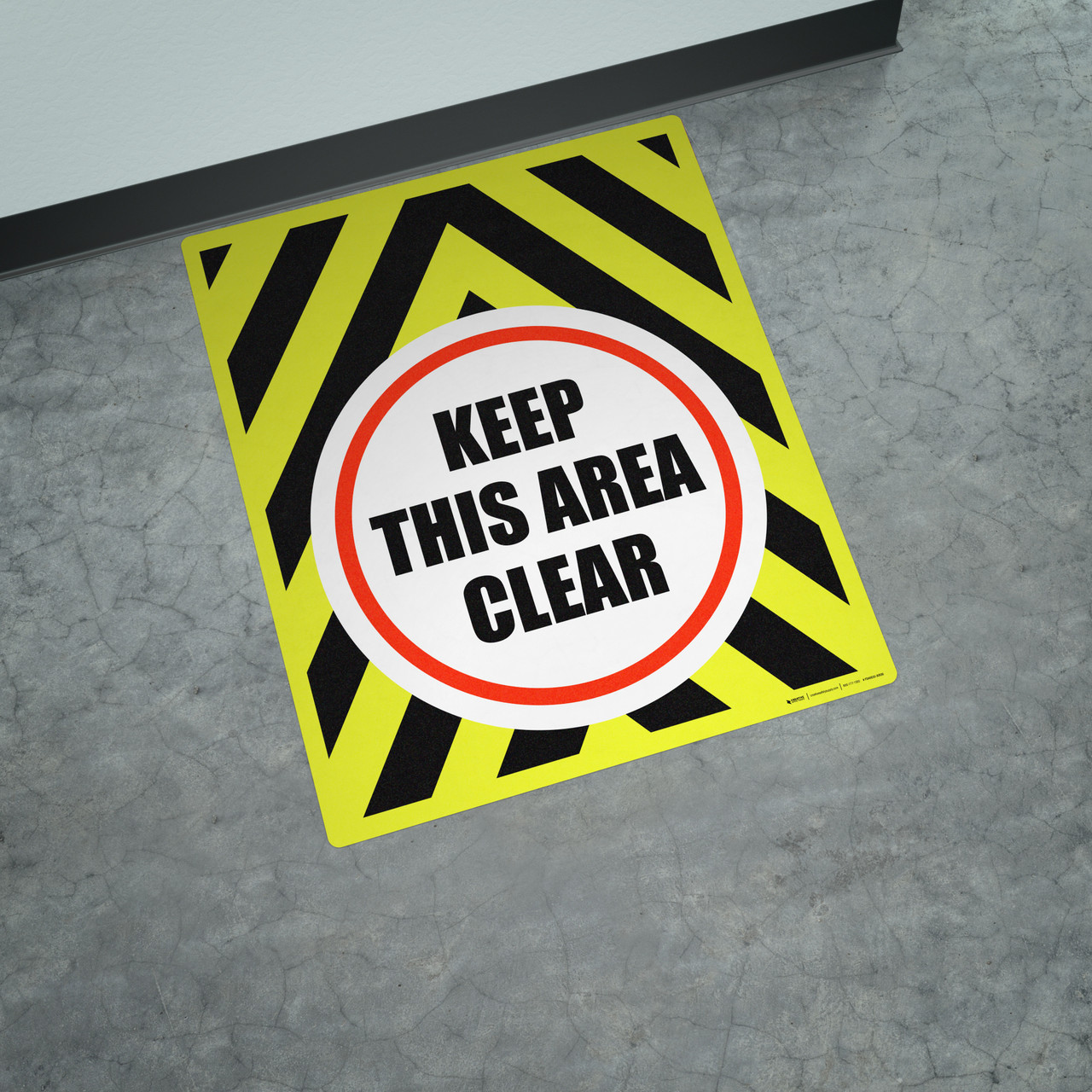 Keep This Area Clear Portrait - Large Floor Sign | Creative Safety Supply