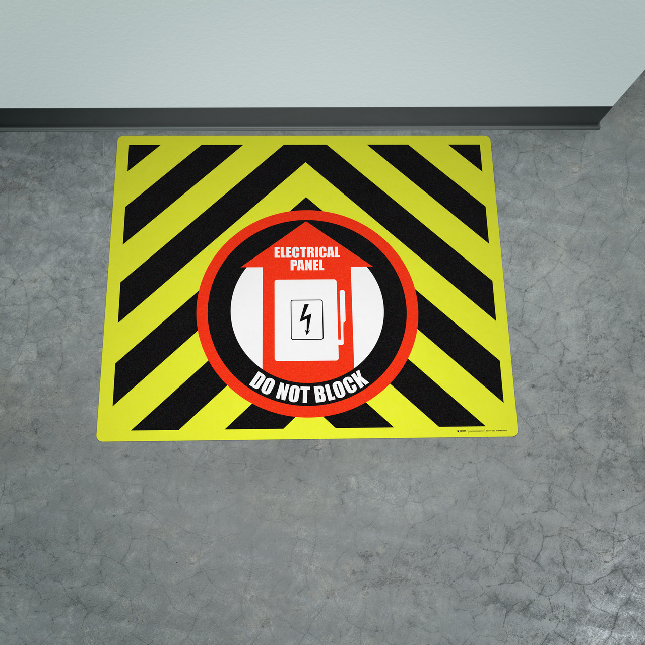 Electrical Panel Do Not Block Landscape Large Floor Sign