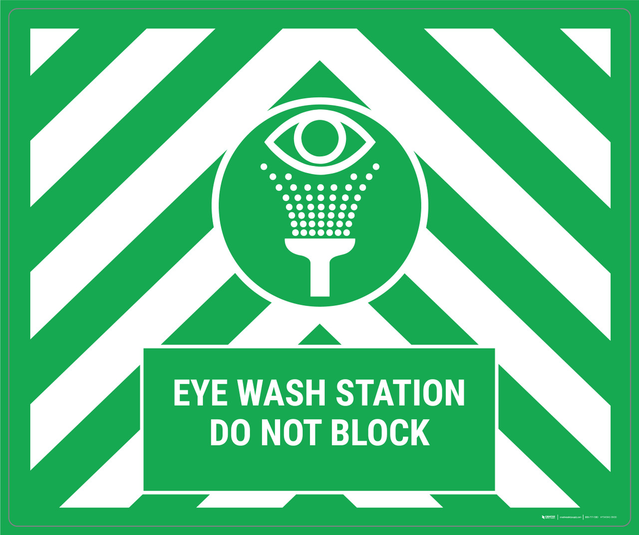 Eye Wash Station - Do Not Block Landscape - Large Floor Sign