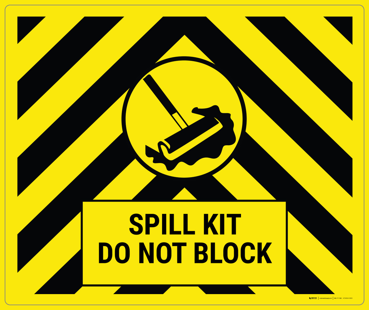 Spill Kit Do Not Block Landscape Large Floor Sign