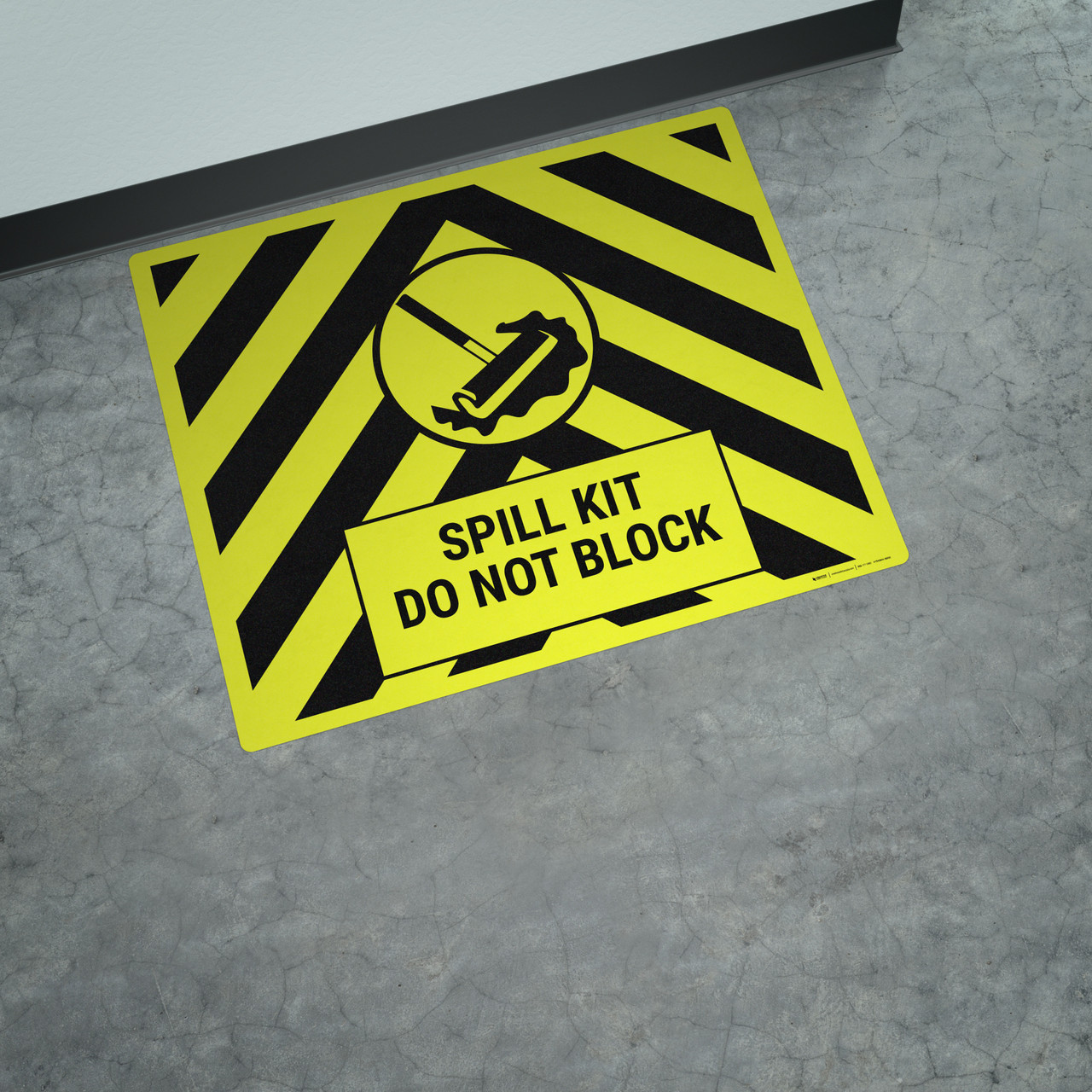 Spill Kit Do Not Block Landscape Large Floor Sign