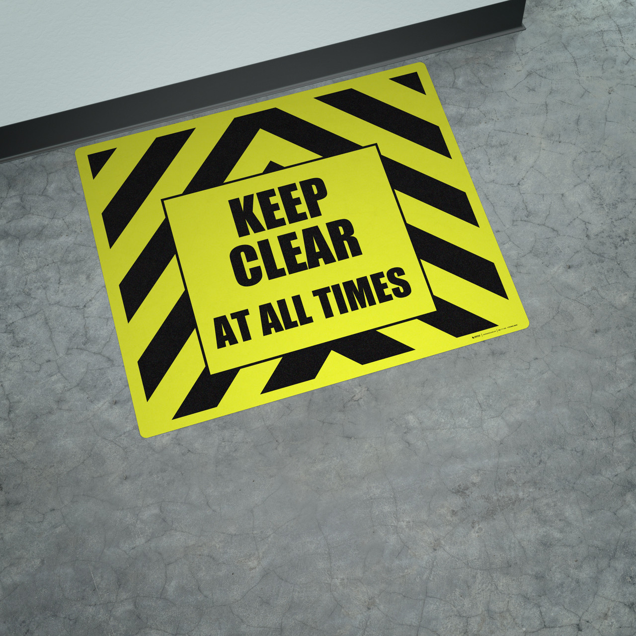 Keep Clear at All Times Landscape - Large Floor Sign | Creative Safety ...