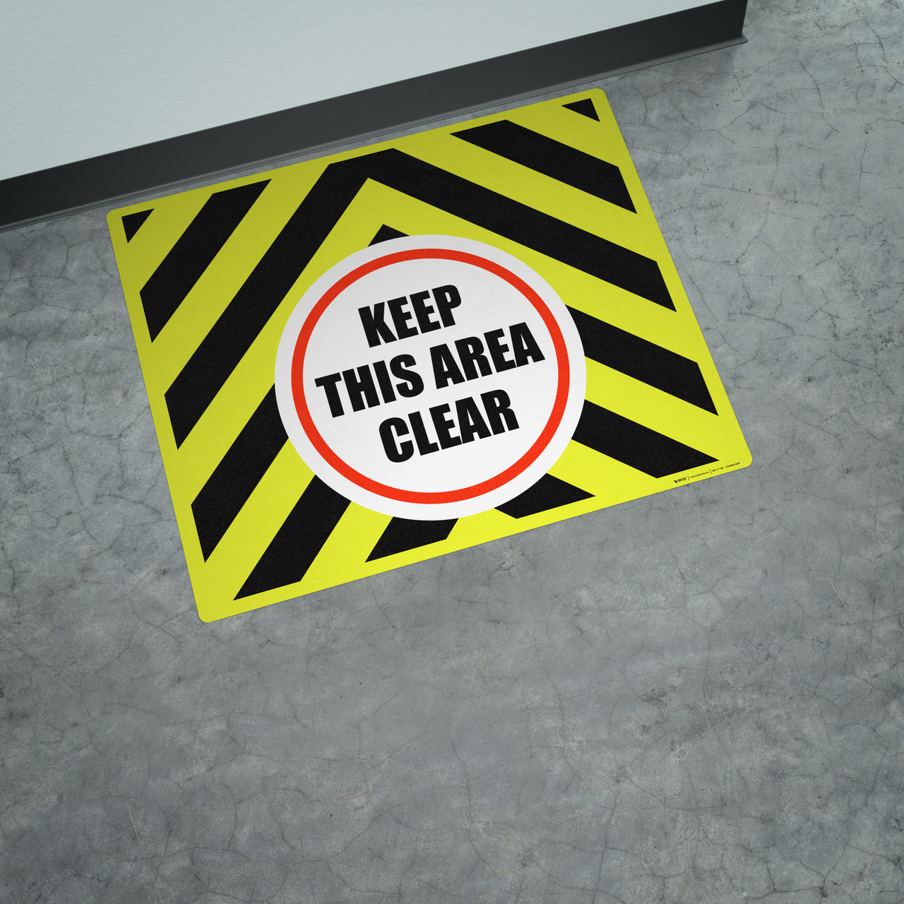 Keep This Area Clear Landscape - Large Floor Sign | Creative Safety Supply
