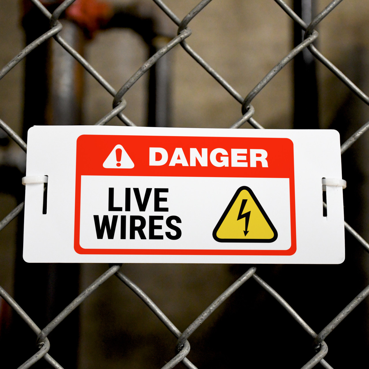 Danger: Live Wires - Zip-on Tag | Creative Safety Supply