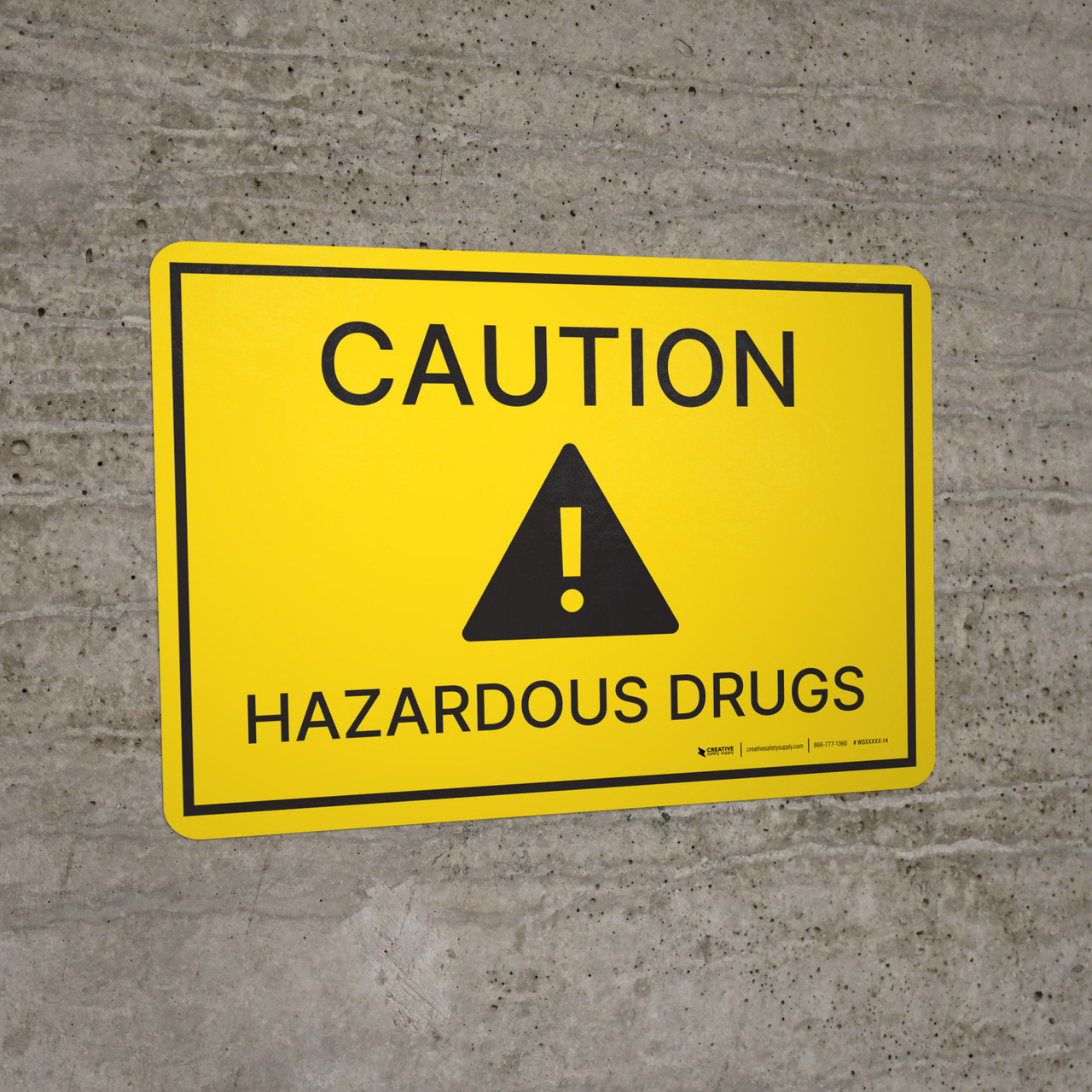 Caution - Hazardous Drugs Landscape - Wall Sign