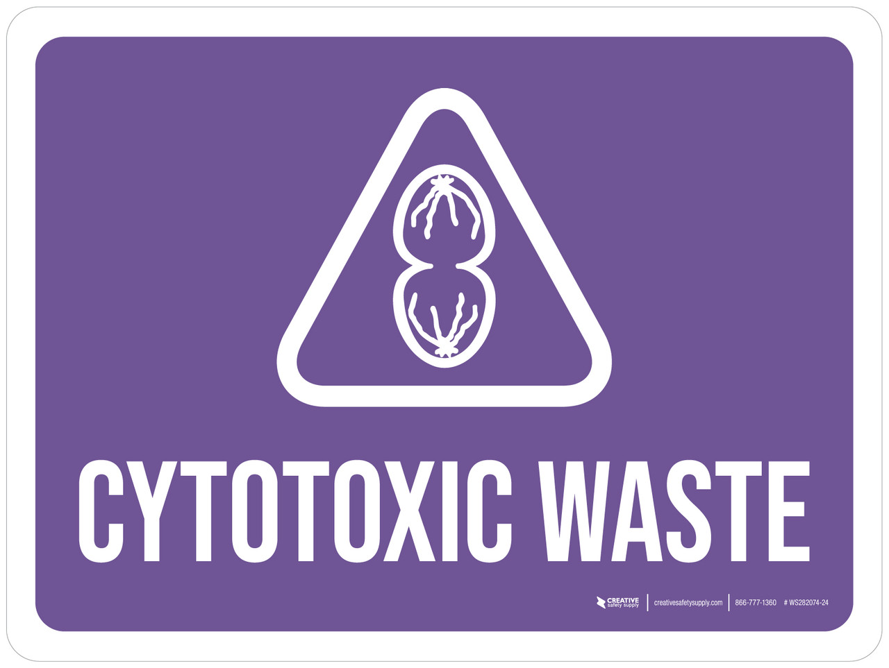 Cytotoxic Waste Landscape - Wall Sign | Creative Safety Supply