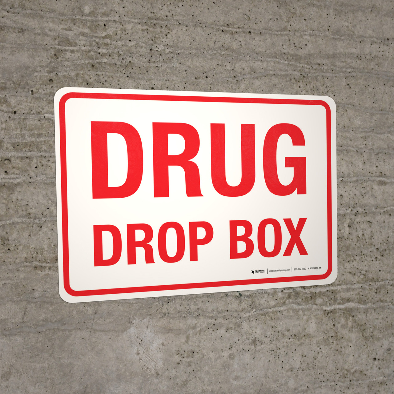 Drug Drop Box Landscape - Wall Sign