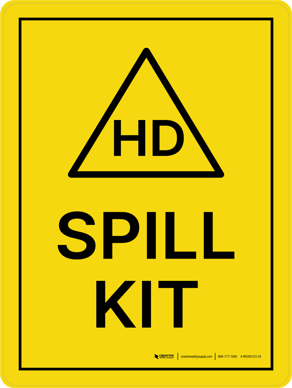 Hazardous Drugs Spill Kit Portrait - Wall Sign