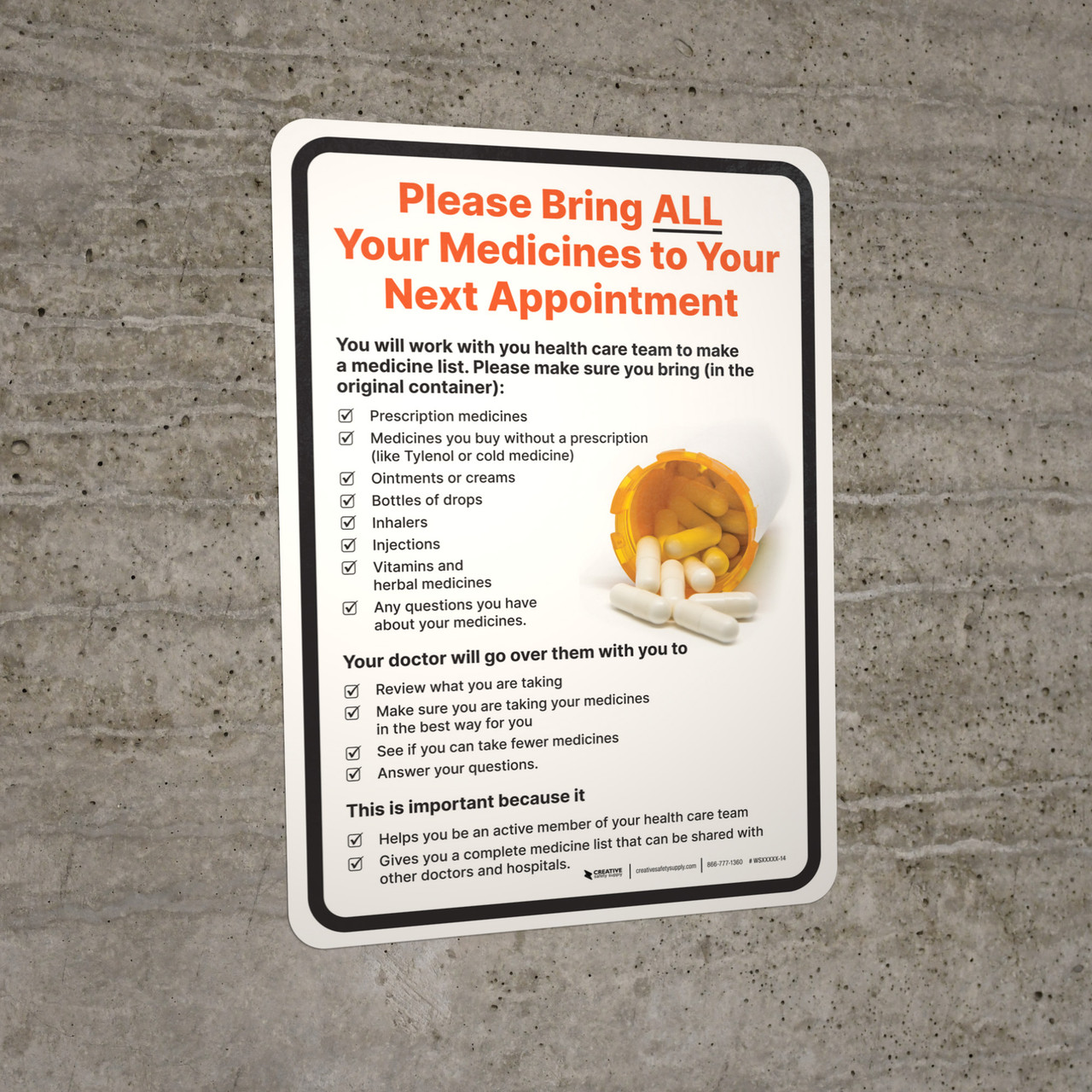 Please Bring All Your Medicines to Your Next Appointment Portrait ...