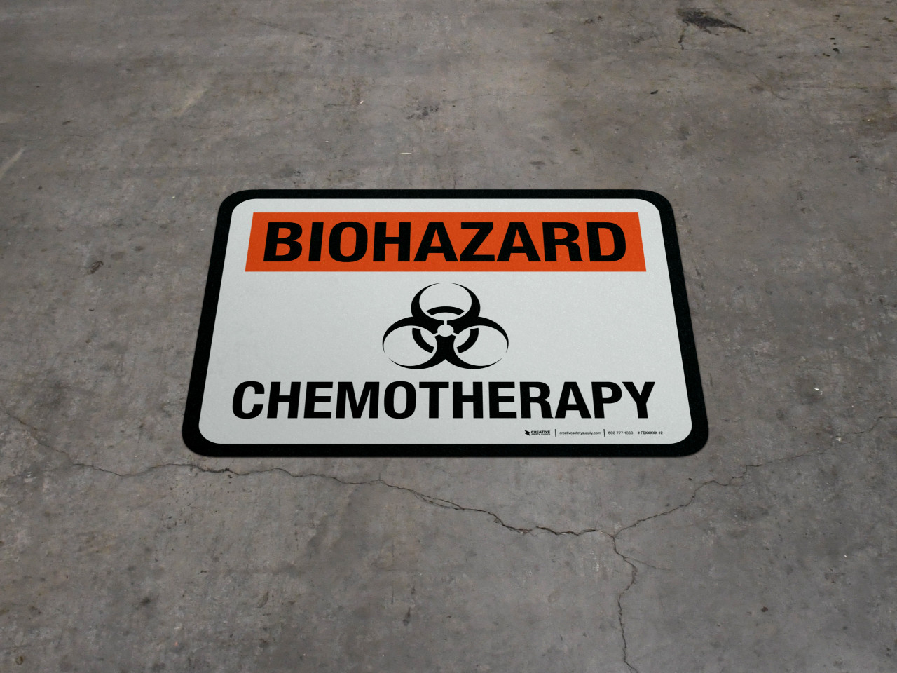 Biohazard - Chemotherapy Rectangle - Floor Sign