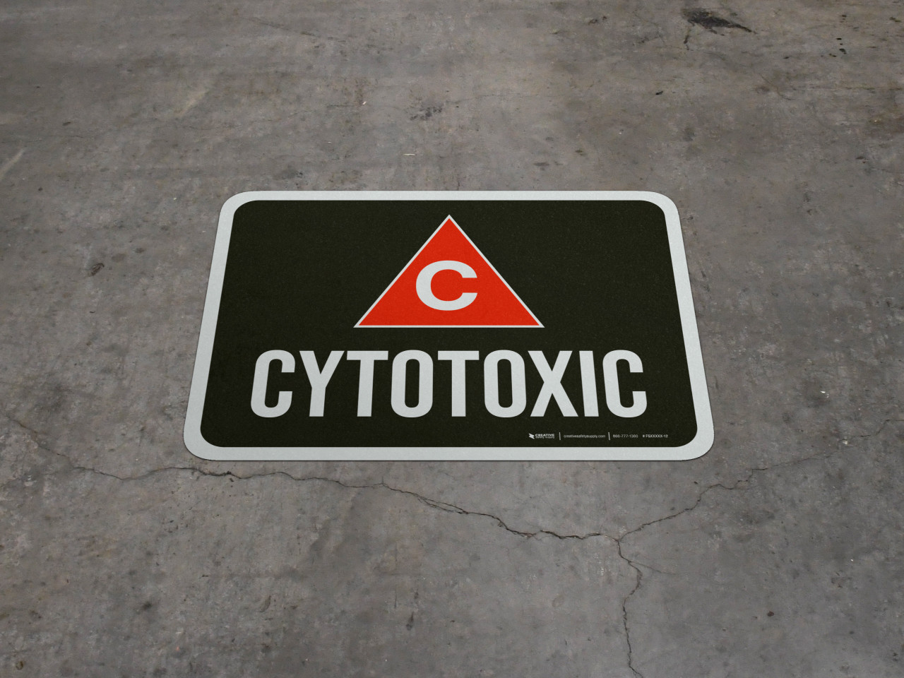 Cytotoxic Rectangle - Floor Sign