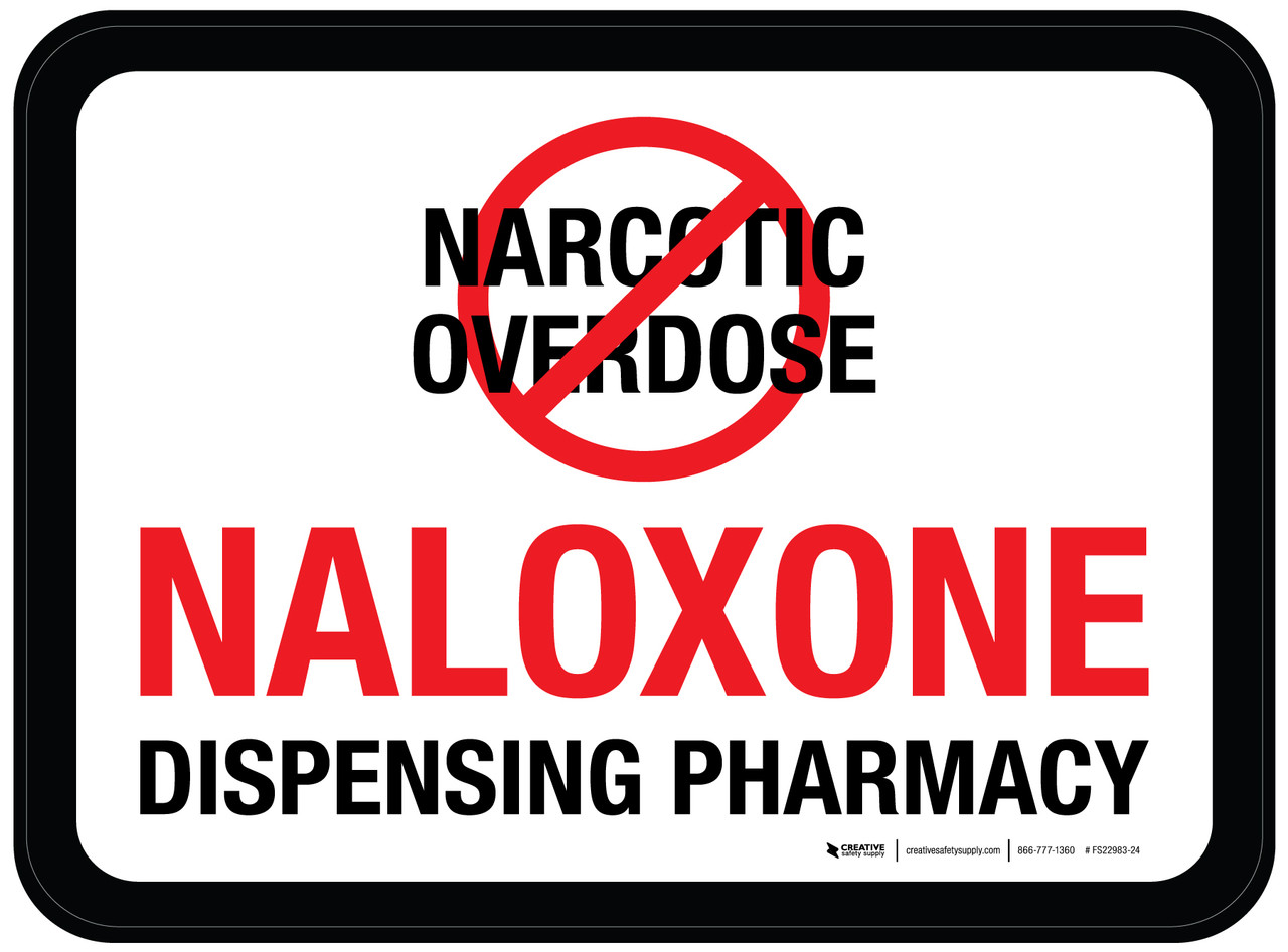 Naloxone Dispensing Pharmacy - Stop Narcotic Overdose Rectangle - Floor ...