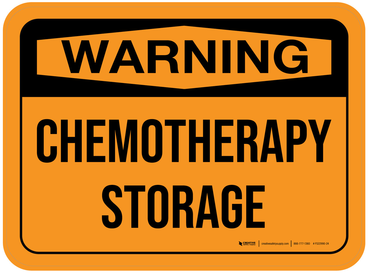 Warning - Chemotherapy Storage Rectangle - Floor Sign