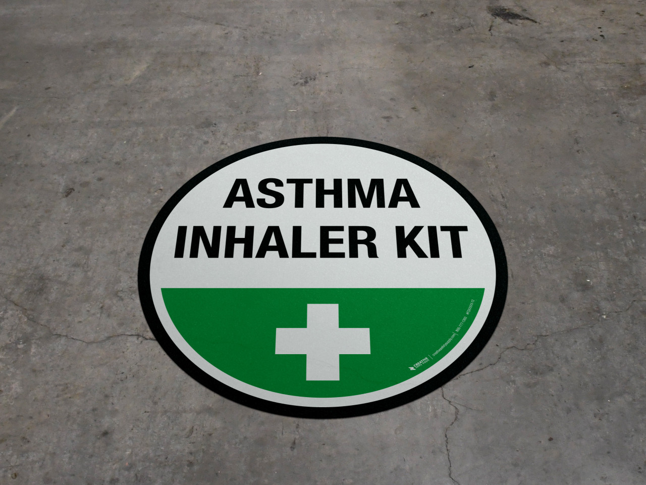 Asthma Inhaler Kit Circular - Floor Sign