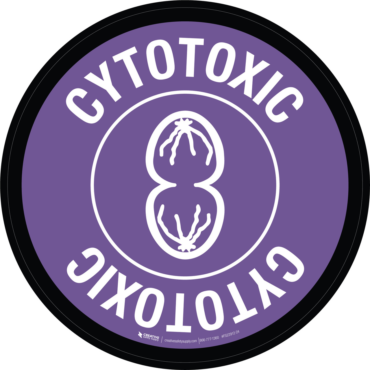 Cytotoxic Purple Circular - Floor Sign