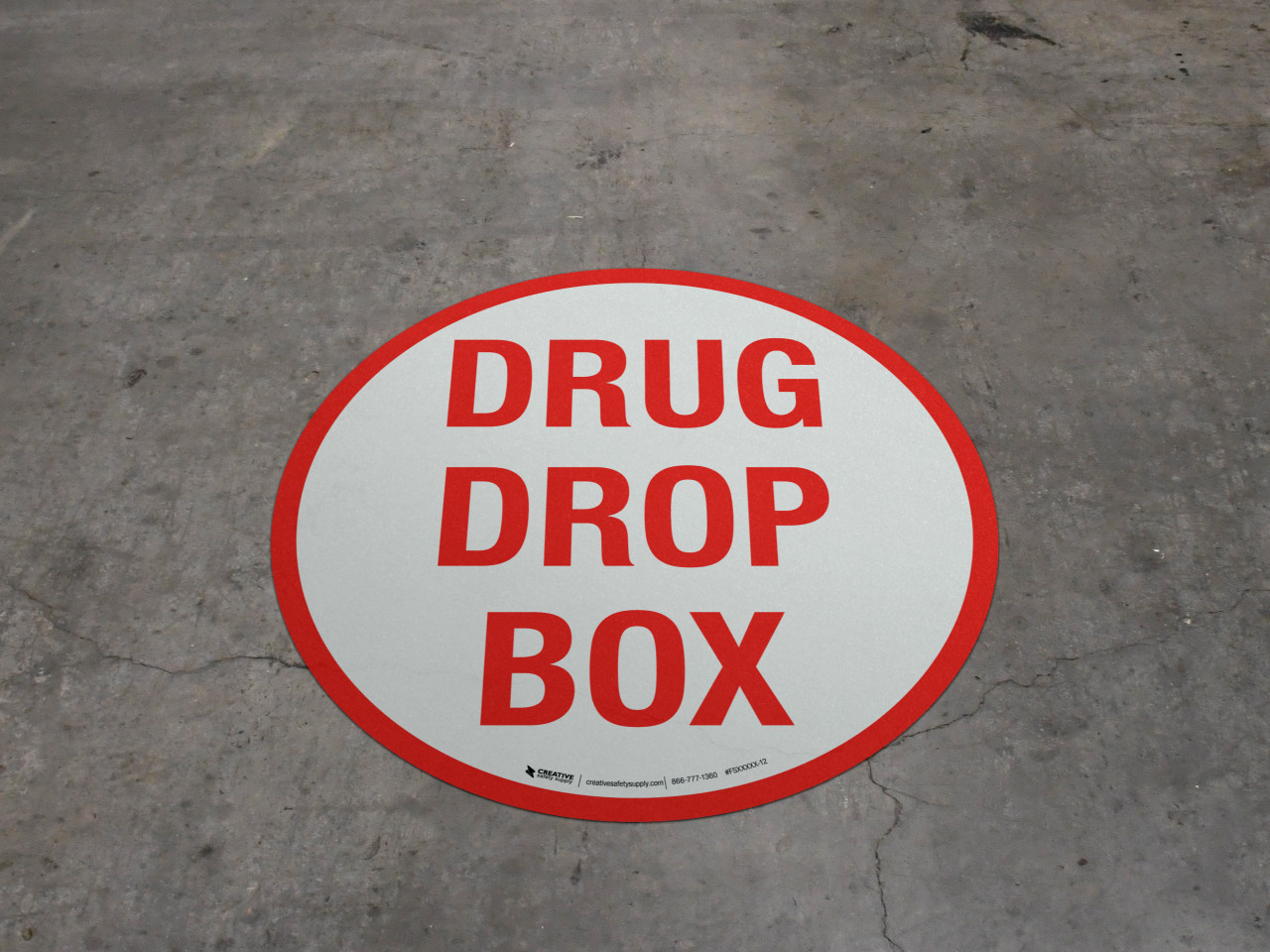 Drug Drop Box Circular - Floor Sign
