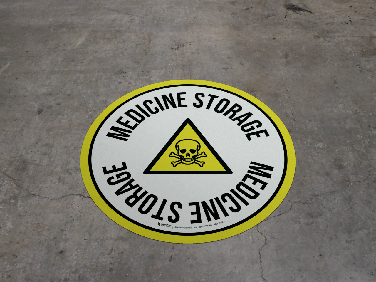 Medicine Storage Circular - Floor Sign